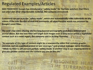 Regulation of YouTube | PPT