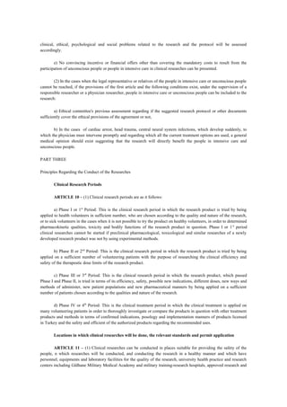 Regulation on clinical trials turkey | DOC