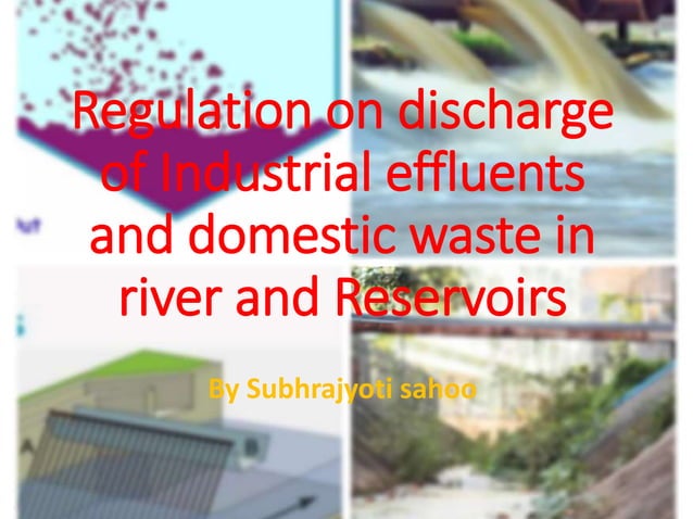 Regulation on discharge of industrial effluent and domestic waste in ...