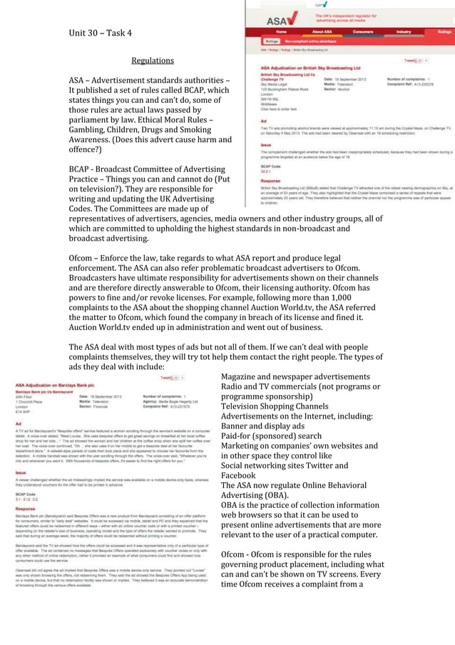 Regulations | DOCX | Advertising Industry | Industries