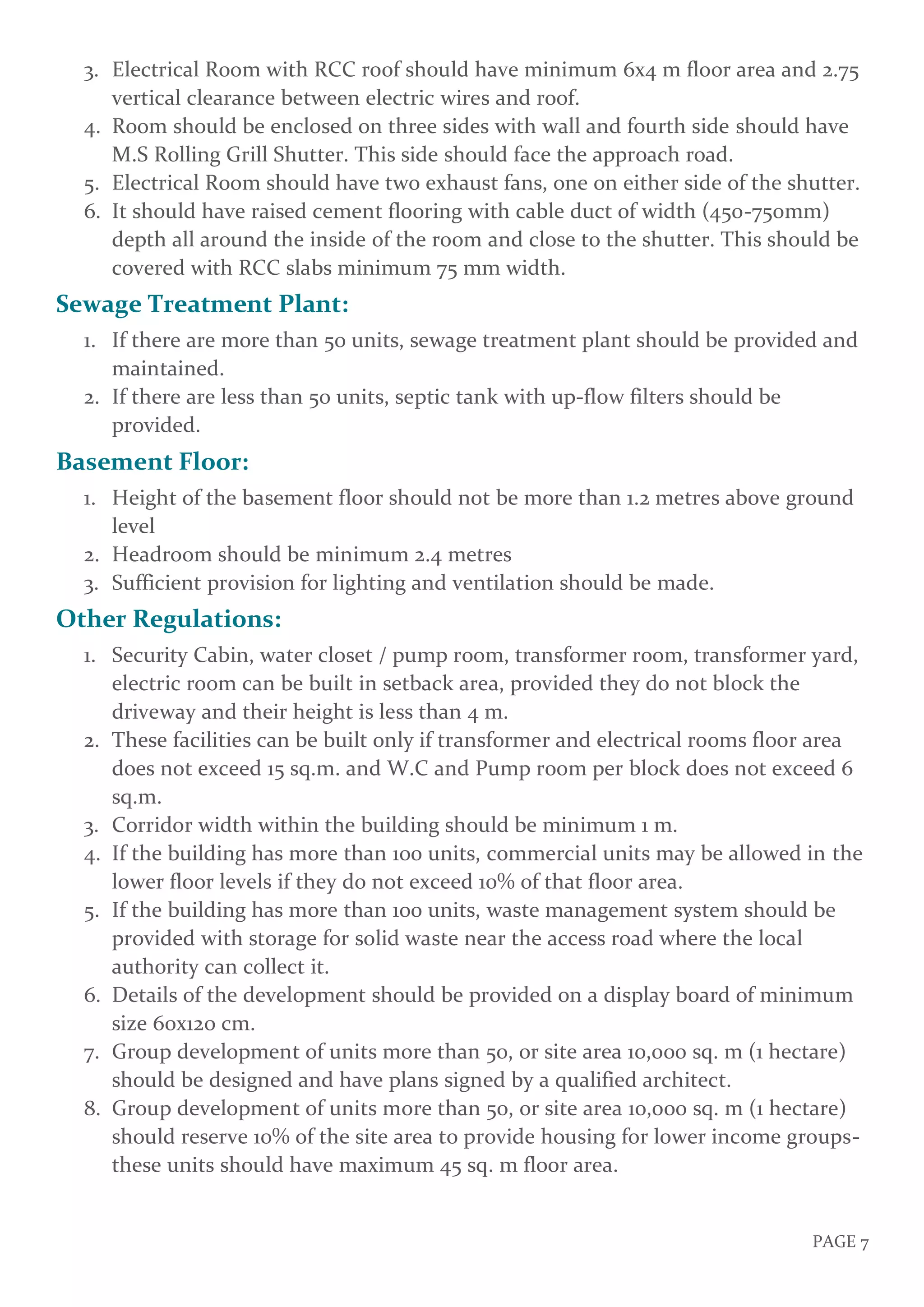 Regulations (for apartments design) | PDF