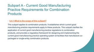 regulations for combination products . | PPTX