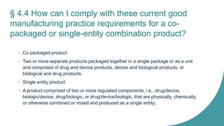 regulations for combination products . | PPTX