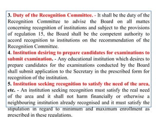 Regulations for recognition of higher secondary schools | PPT