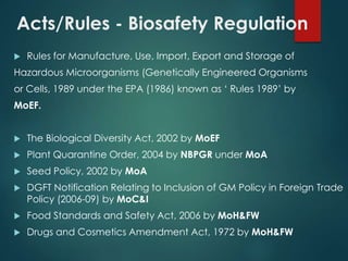 Regulations for safety in biological plants | PPTX