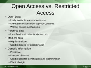 Regulations, privacy, security for data bridges - Kuchinke | PPT
