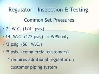 Regulator – inspection & testing | PPTX