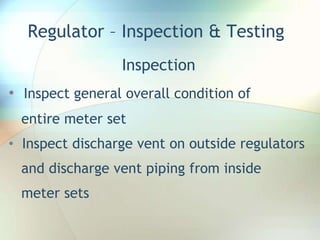 Regulator – inspection & testing | PPTX