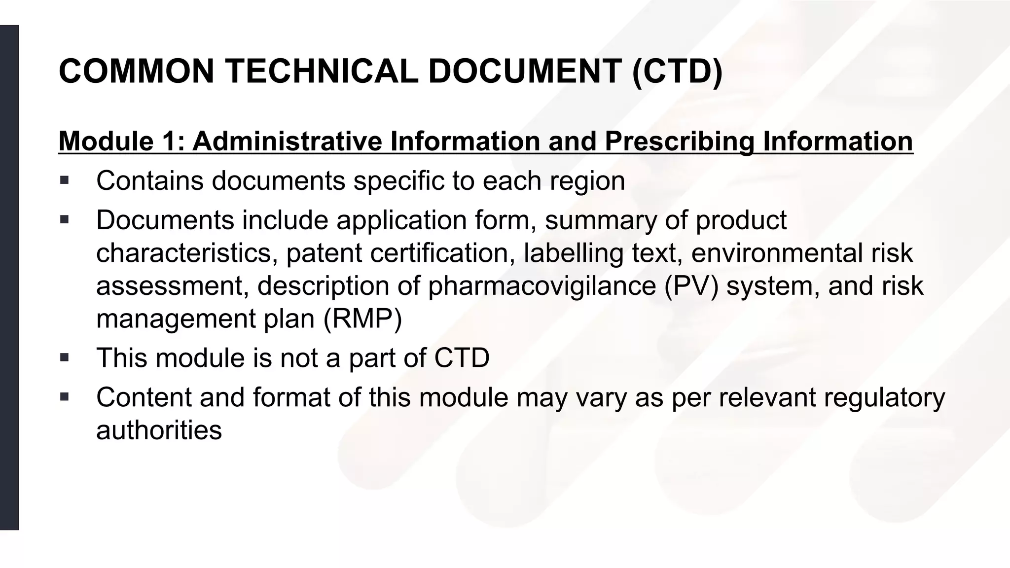 Common Technical Document : A Regulatory Document | PPT