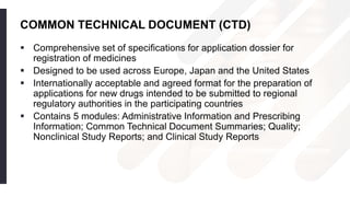 Common Technical Document : A Regulatory Document | PPT