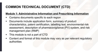 Common Technical Document : A Regulatory Document | PPT