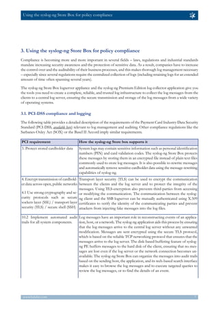 Regulatory compliance and system logging | PDF