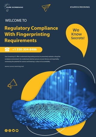 Regulatory Compliance With Fingerprinting Requirements - Sure Screening LLC | PDF