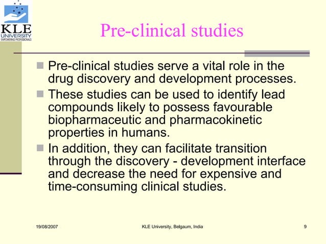 Regulatory Guidelines For Preclinical And Clinical Validation of ...
