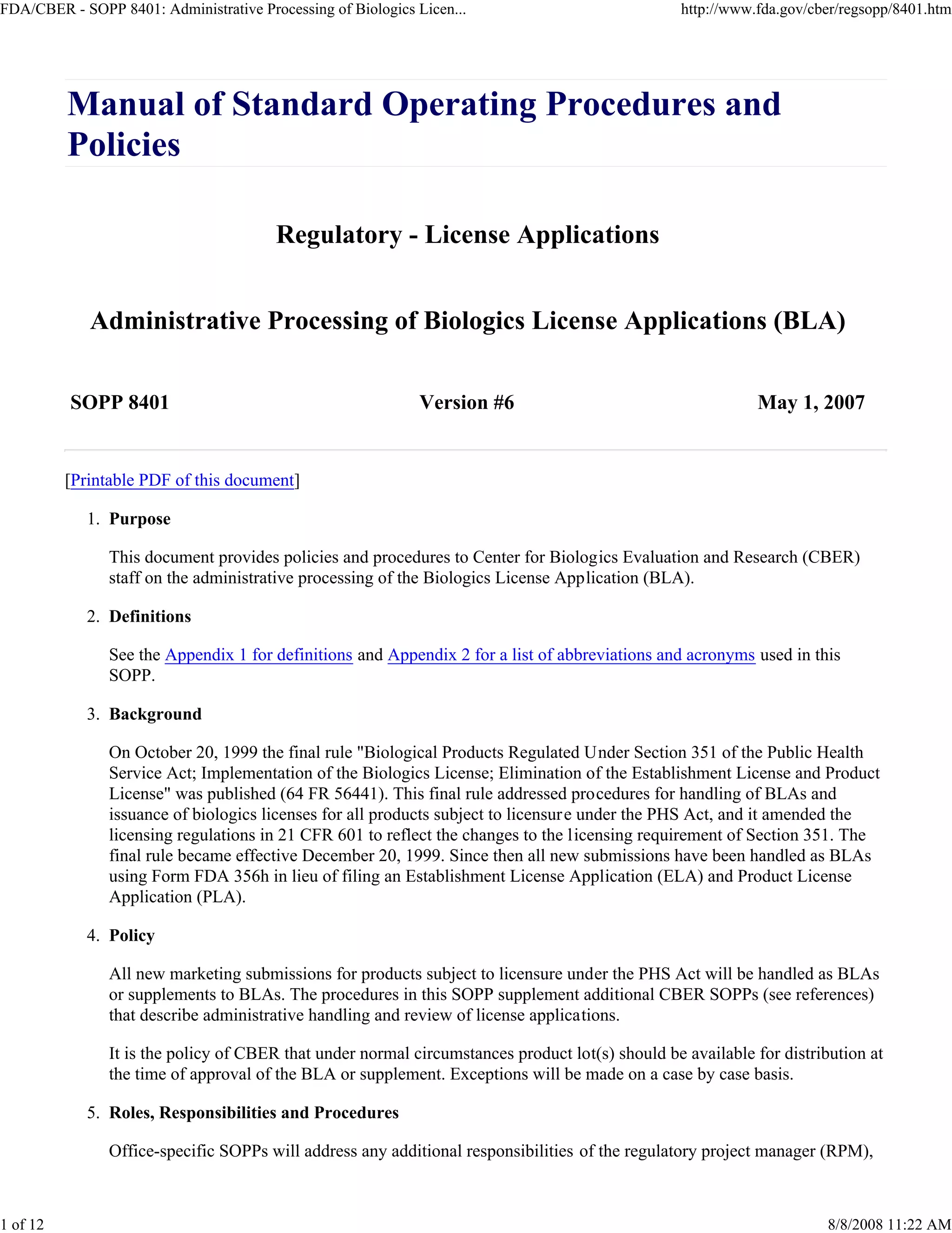 Regulatory license applications | PDF