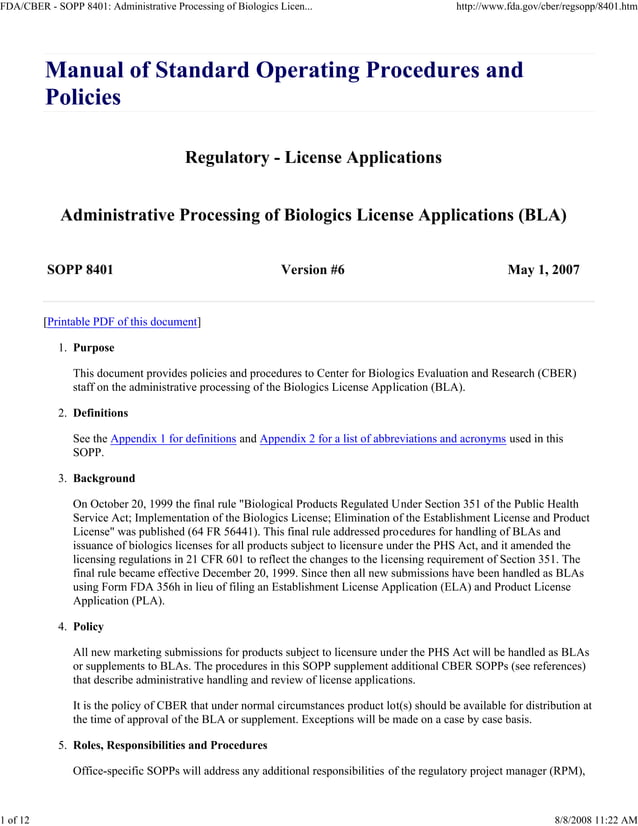 Regulatory license applications | PDF