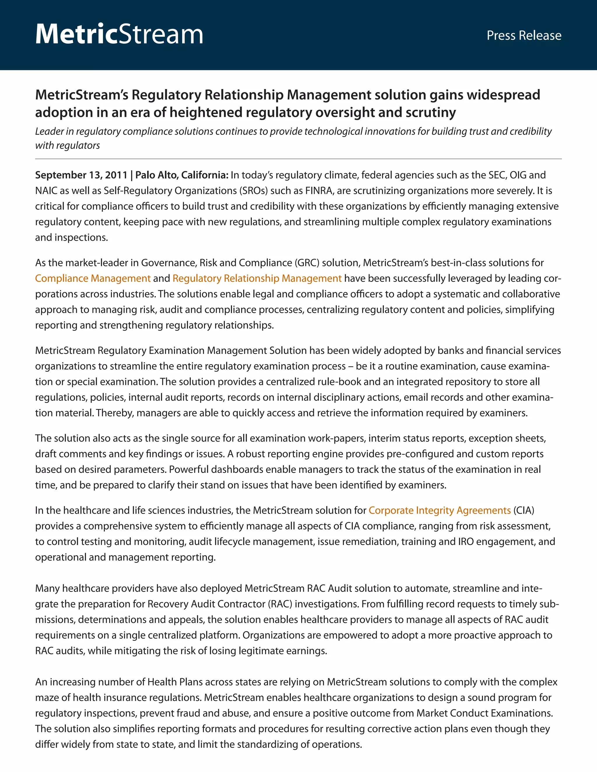 Regulatory relationship-management | PDF