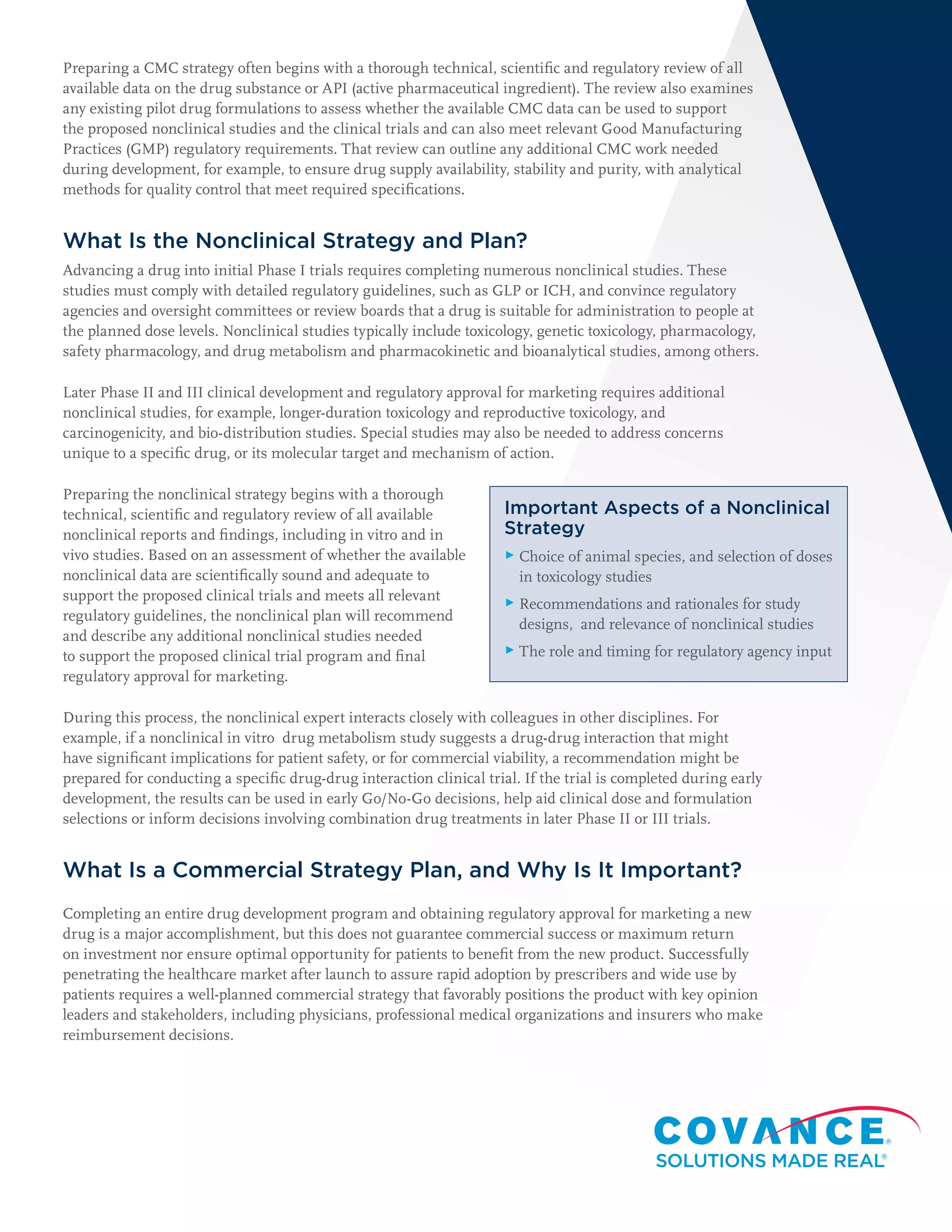 Creating a Comprehensive Drug Development Plan | PDF