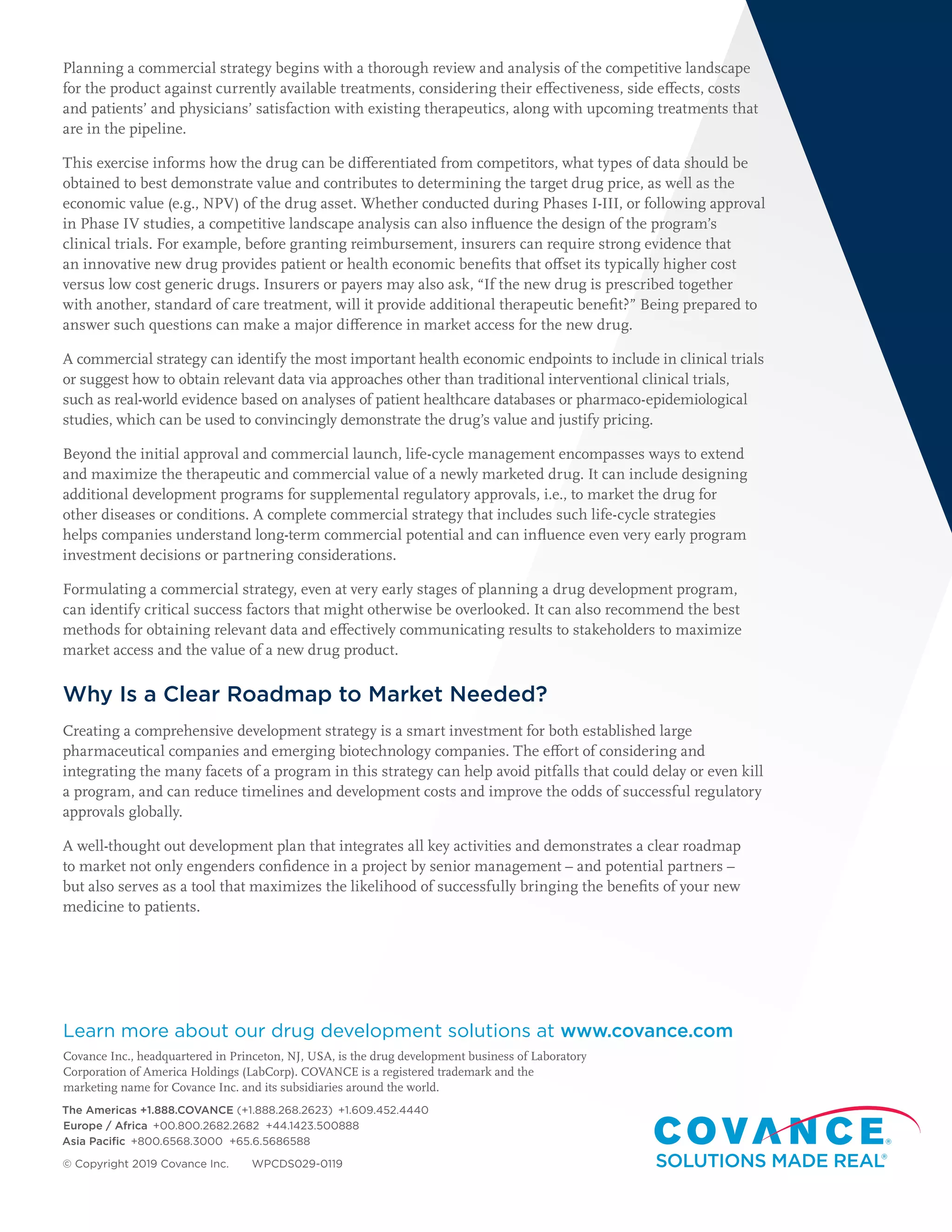 Creating a Comprehensive Drug Development Plan | PDF