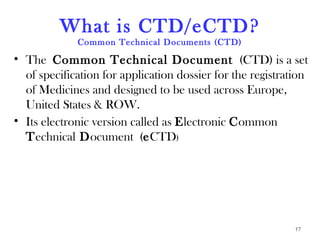 Regulatory affairs-Introduction to CTD | PPT