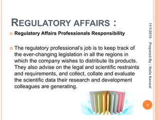 Regulatory affairs. | PPTX