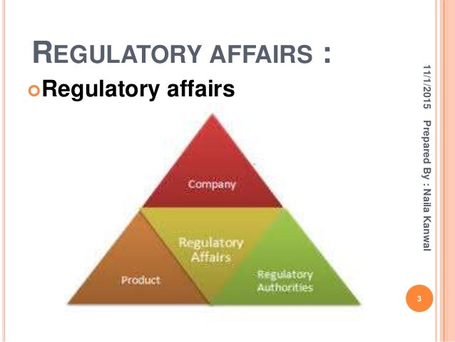 Regulatory affairs.