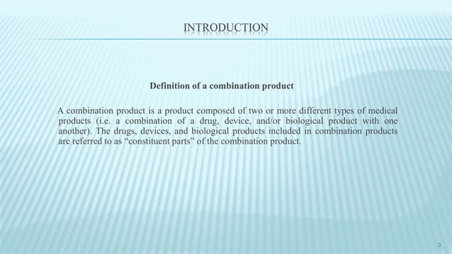 Combinational products & medical devices | PPTX | Pharmaceutical ...