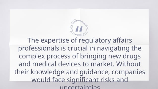 Role of Regulatory Affairs in Clinical Research | PPTX