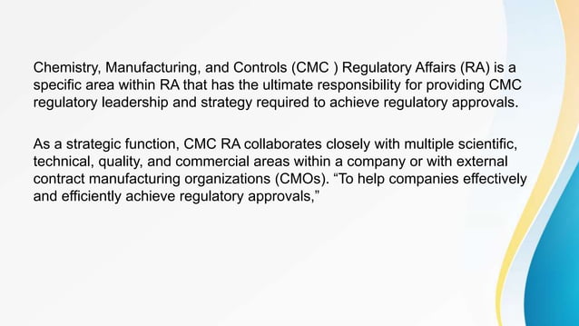 Regulatory affairs cmc , post approval regulatory affairs | PPTX