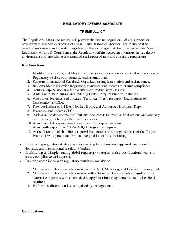 Regulatory Affairs Associate regulatory-affairs-associate
