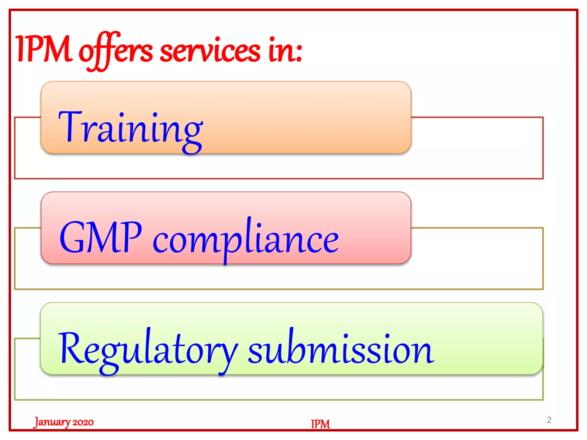 Regulatory Affairs Courses - IPM | PPTX
