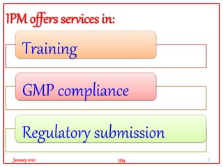 Regulatory Affairs Courses - IPM | PPTX