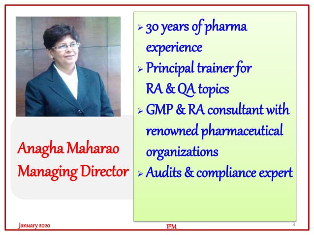 Regulatory Affairs Courses - IPM | PPTX | Pharmaceutical Industry ...