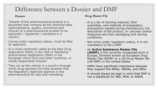 documentation in pharmaceutical industry and generic product ...
