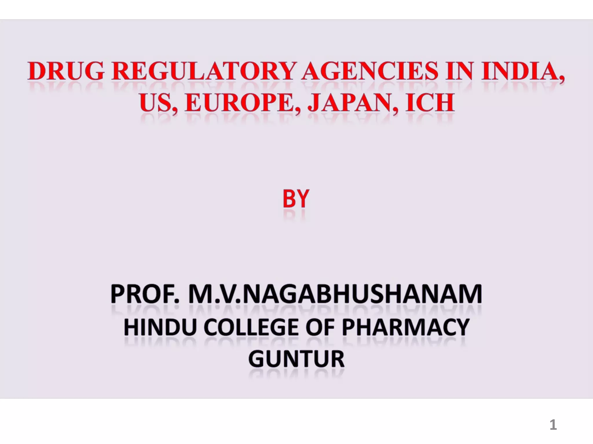 International Regulatory agencies | PPT