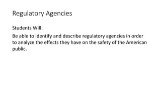Regulatory Agencies | PPTX