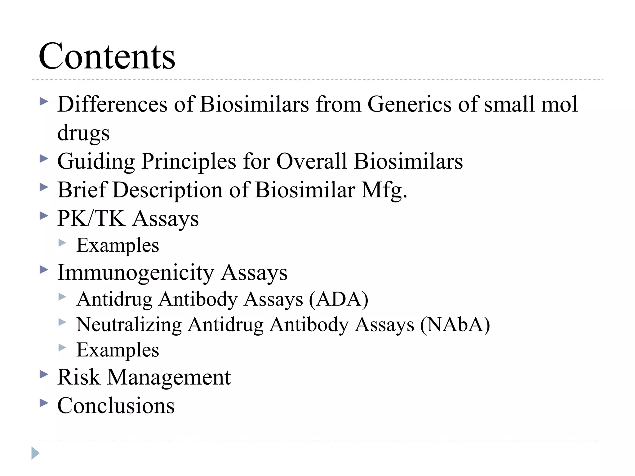Regulatory analysis & approval of Biosimilars | PPT