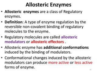 Regulatory and allosteric enzymes and allostrerism | PPT