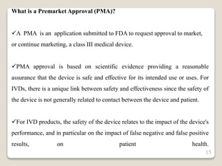 Regulatory approval process for invitro diagnostics in us | PPTX