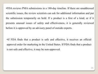 Regulatory approval process for invitro diagnostics in us | PPTX