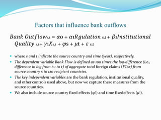 Regulatory Arbitrage & International Bank Flows | PPTX