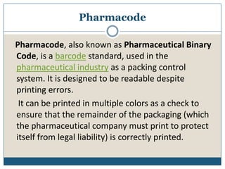 Regulatory aspect of barcode technology | PPTX