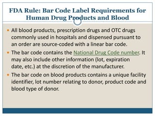 Regulatory aspect of barcode technology | PPTX