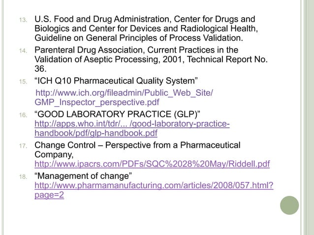 Regulatory aspect of pharmaceutical change control system | PPT