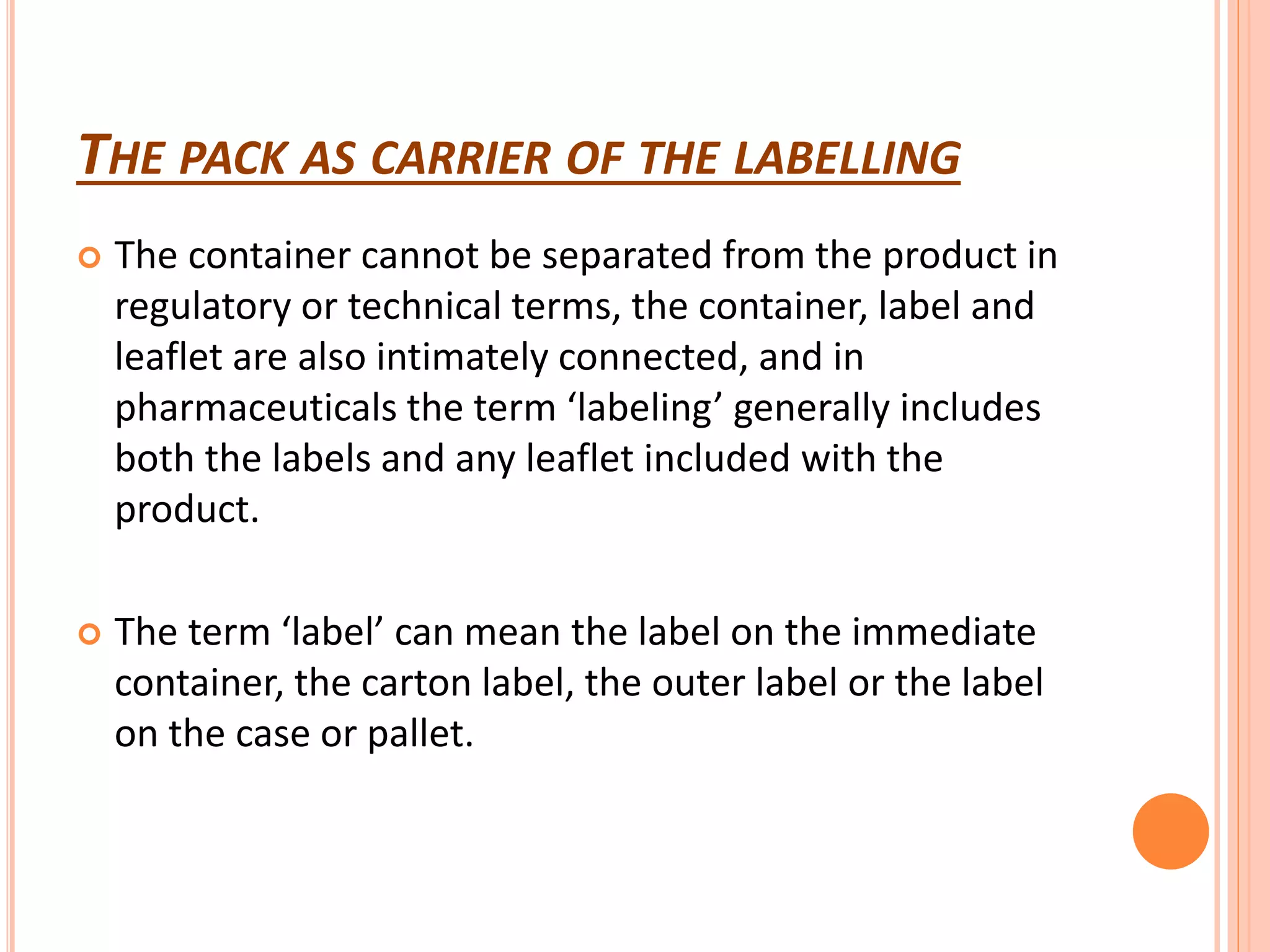 Regulatory aspects of packaging | PPTX