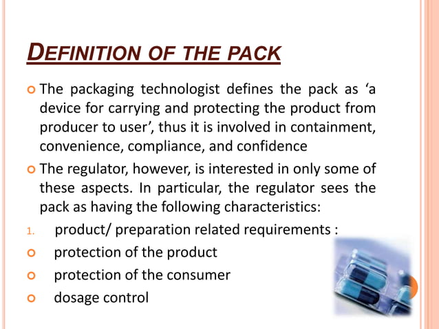 Regulatory aspects of packaging | PPTX