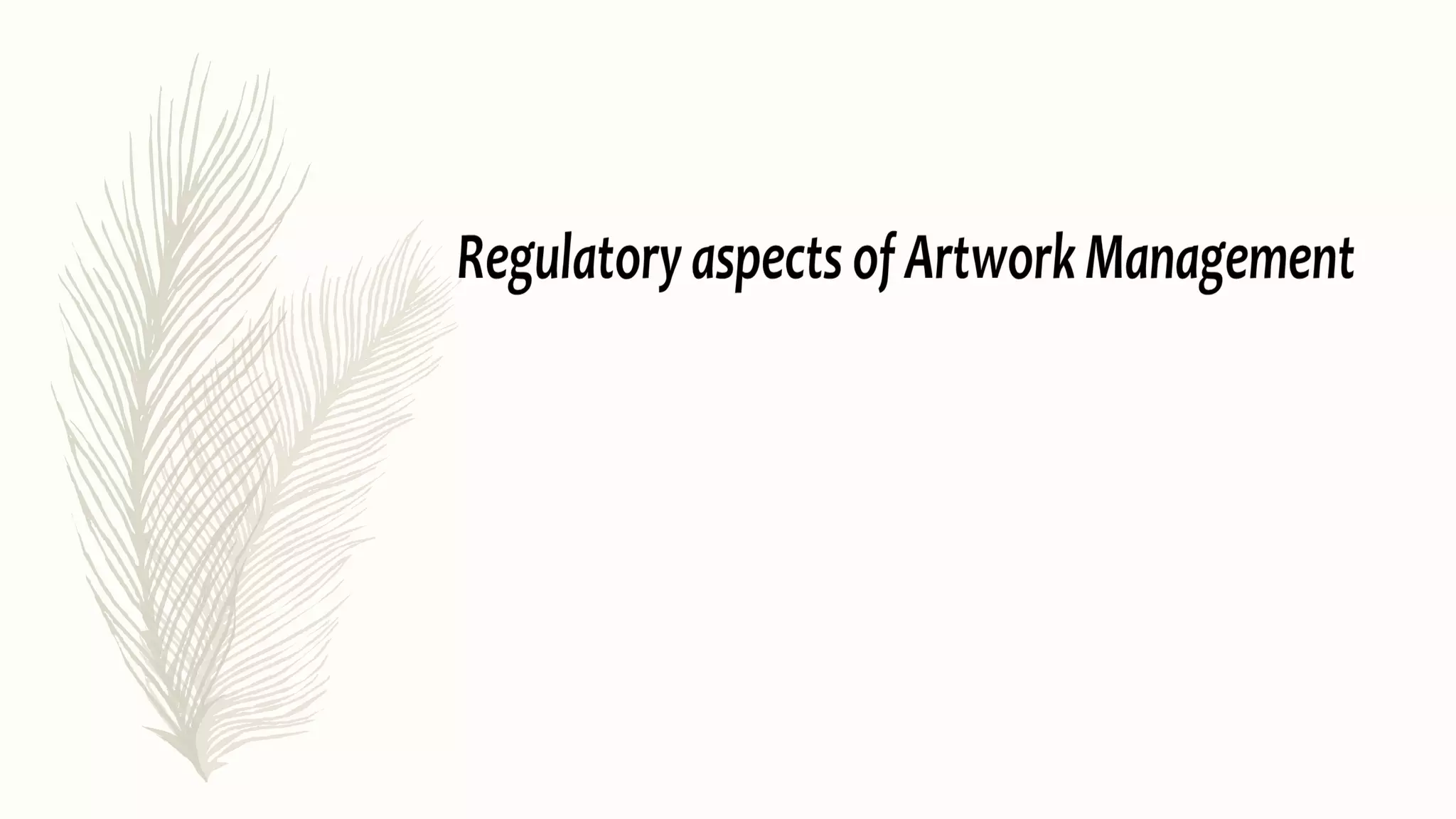 Labelling Regulatory aspects of artwork management | PDF