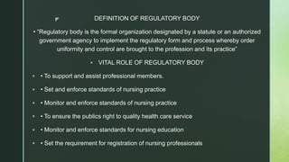 Regulatory bodies | PPTX