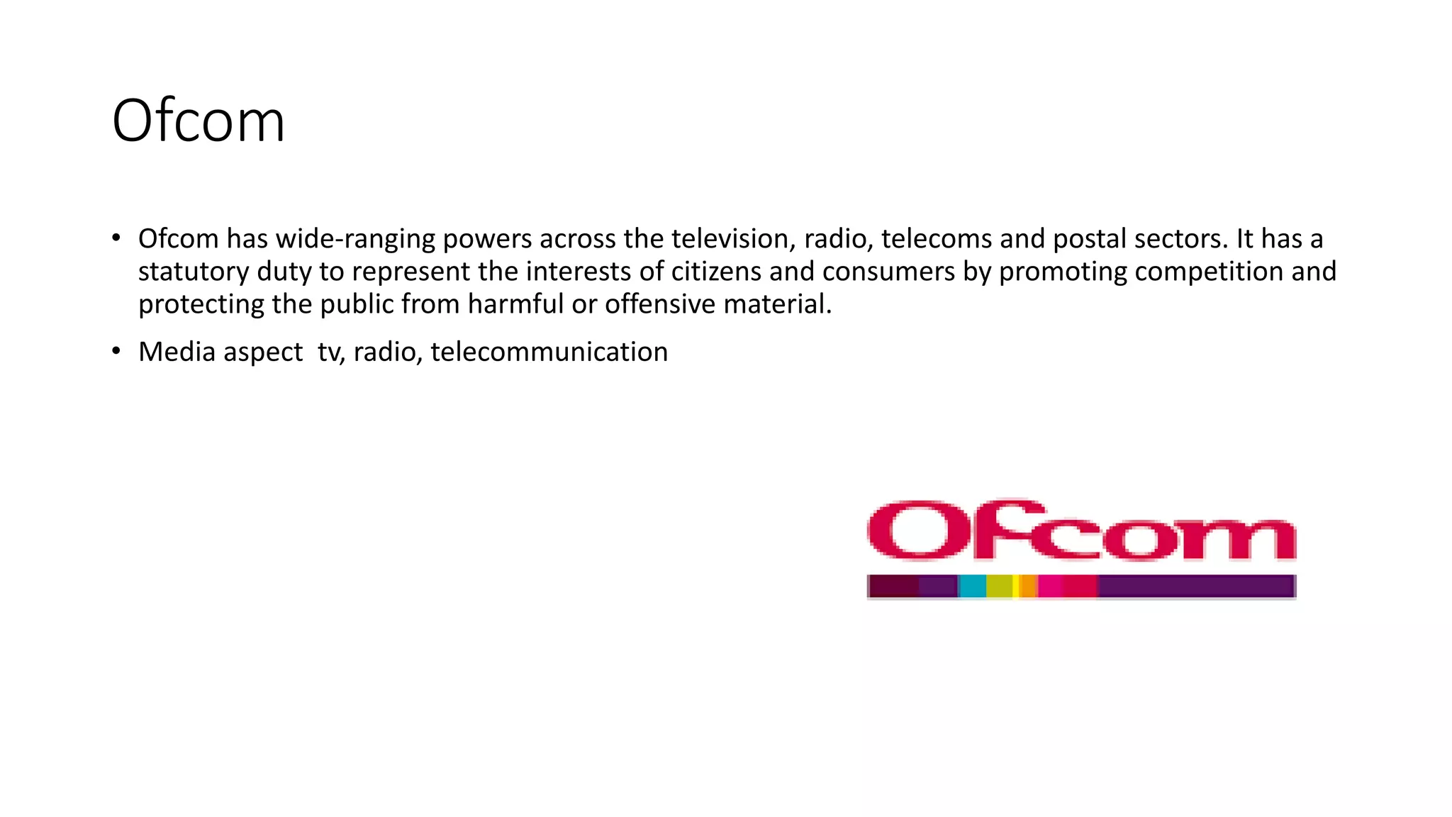 Regulatory bodies and their roles | PPTX | Internet | Computing