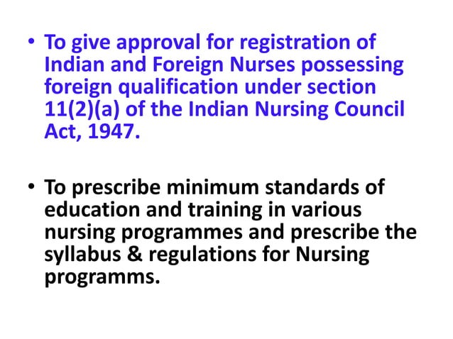 REGULATORY BODIES OF NURSING IN INDIA PPT regulatory-bodies-of-nursing-in-india-ppt